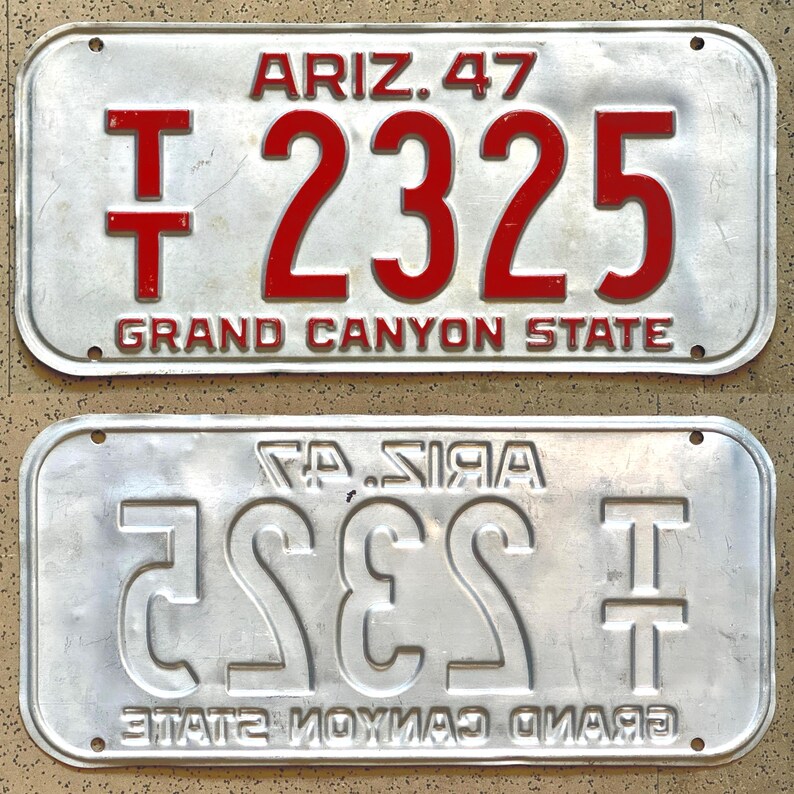 Vintage ARIZONA License Plates – ALL ORIGINAL Antique Auto Tags - Etsy