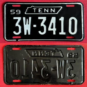 Vintage TENNESSEE License Plates ALL ORIGINAL Antique Auto Tags Man ...