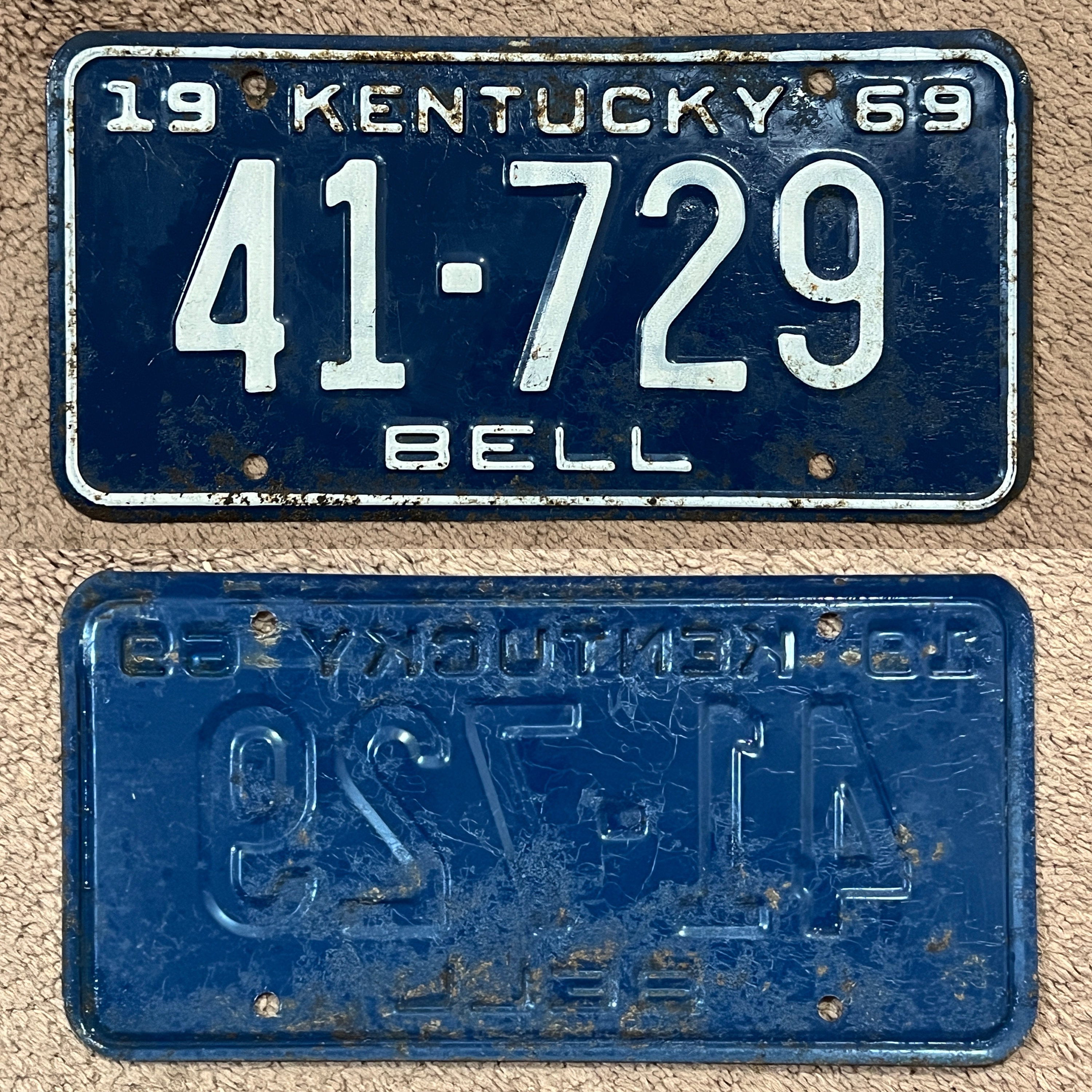 Vintage Kentucky License Plates 1940s1970 ALL ORIGINAL Antique Auto ...