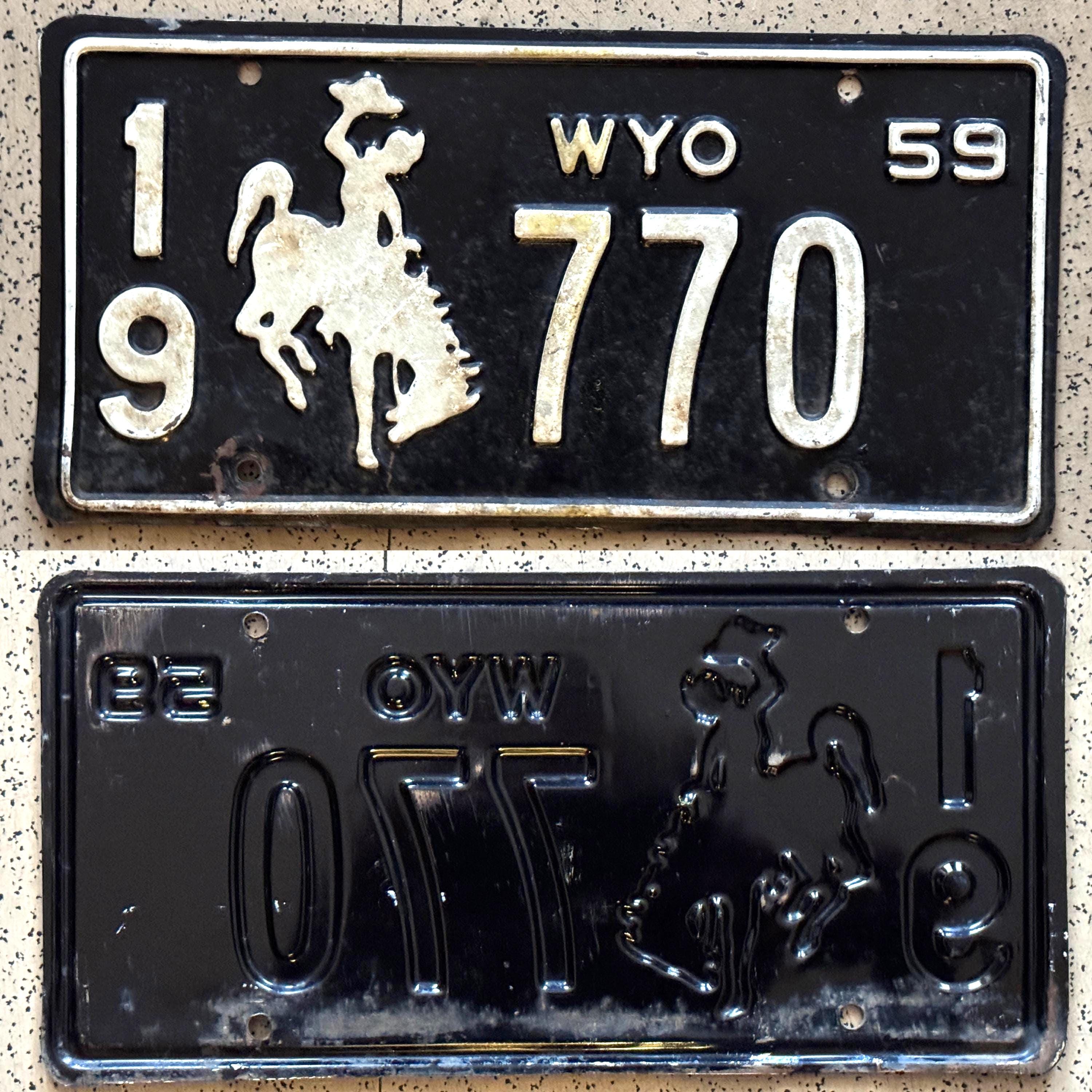 Vintage WYOMING License Plates – ALL ORIGINAL Antique Auto Tags - Etsy