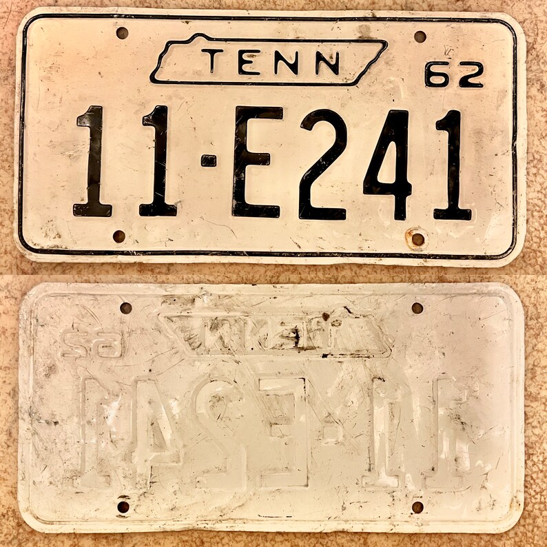 Vintage TENNESSEE License Plates ALL ORIGINAL Antique Auto Tags Man ...