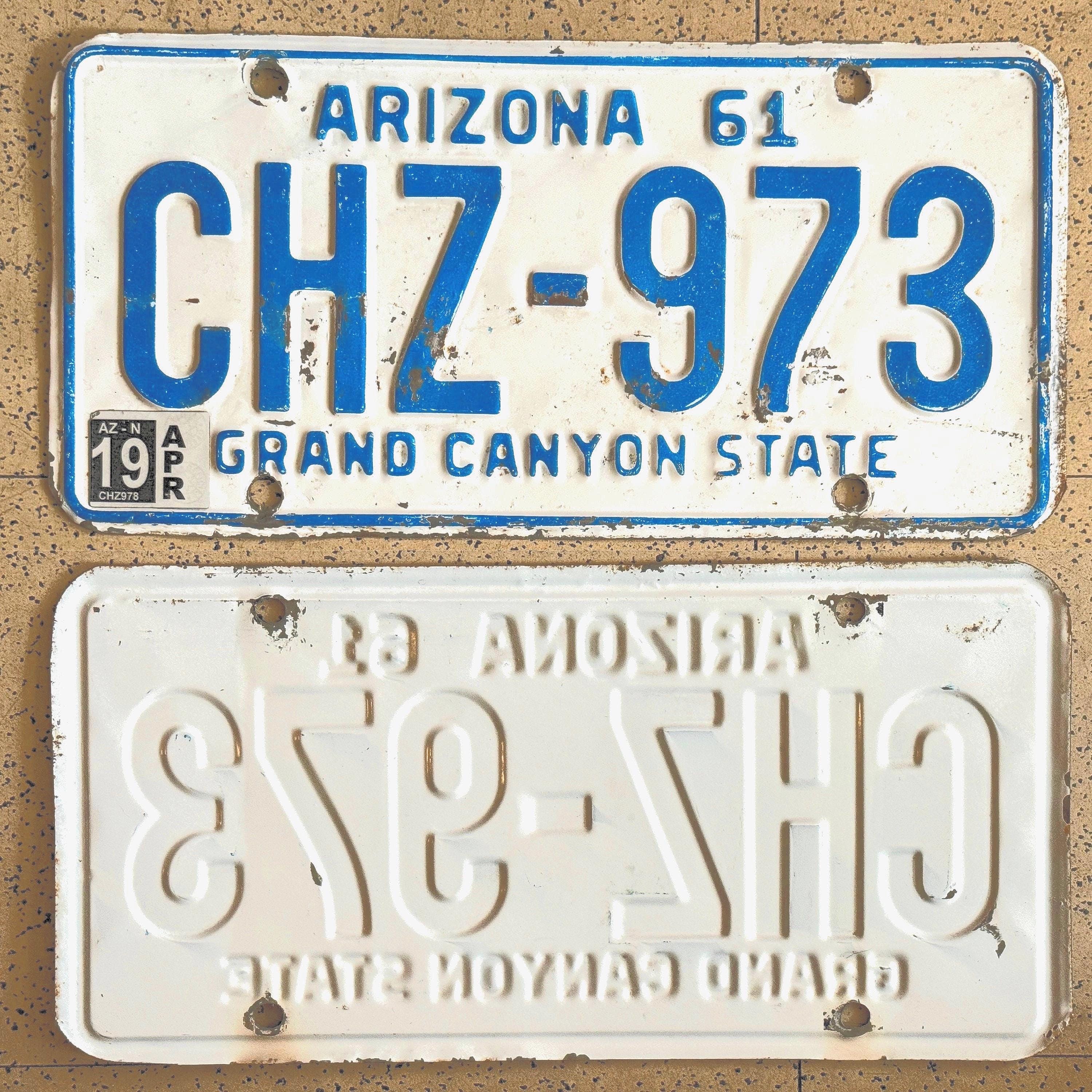 Vintage ARIZONA License Plates – ALL ORIGINAL Antique Auto Tags - Etsy