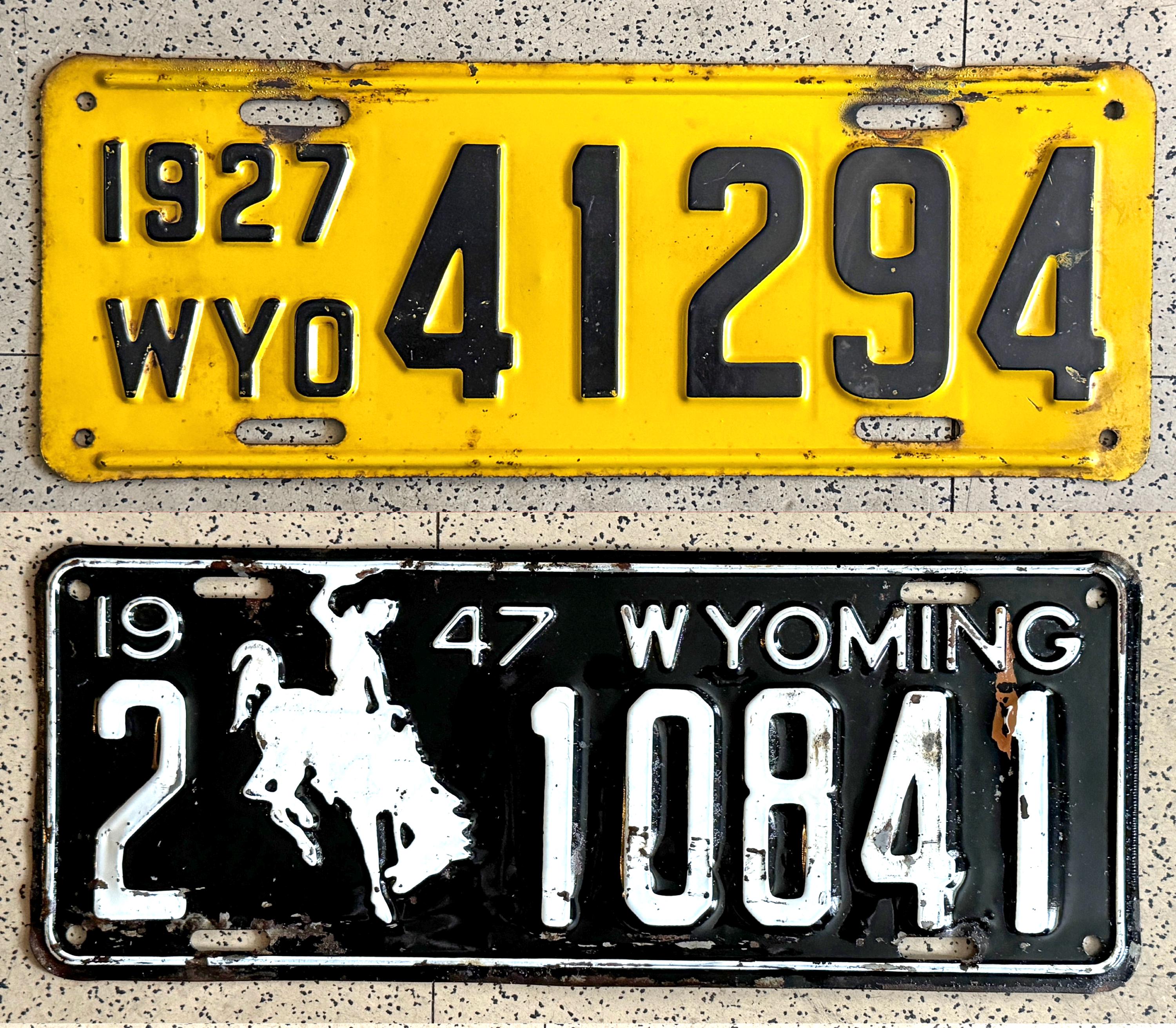 Vintage WYOMING License Plates – ALL ORIGINAL Antique Auto Tags - Etsy