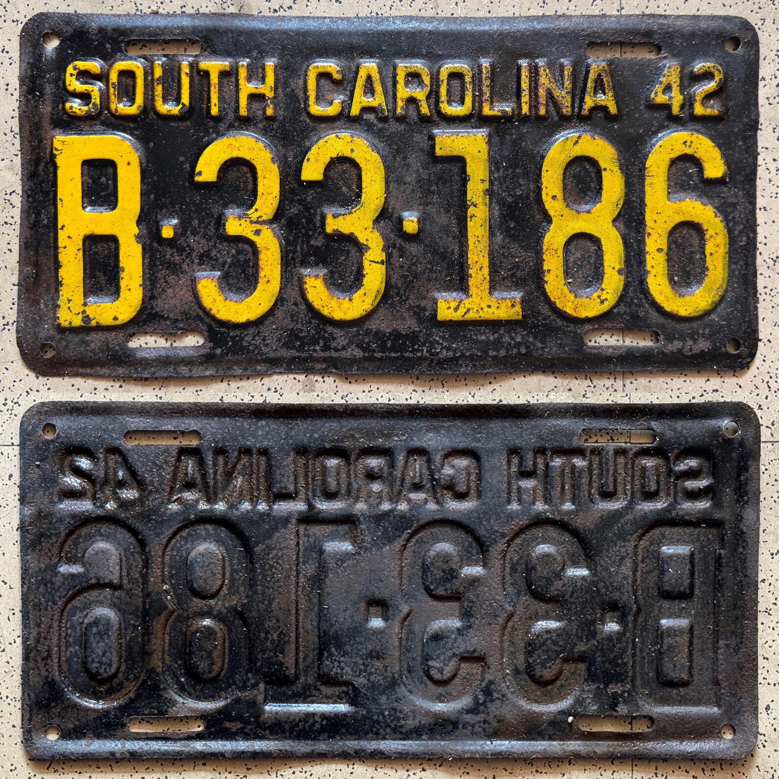 Vintage SOUTH CAROLINA License Plates – All ORIGINAL Antique Auto Tags ...