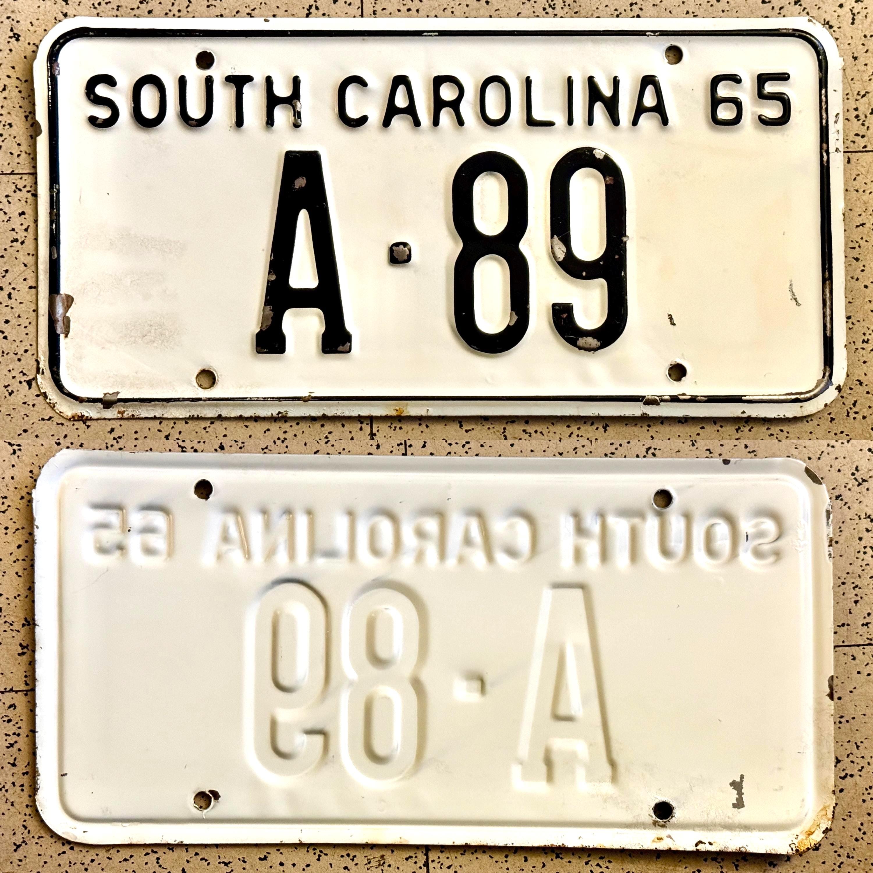 Vintage South Carolina License Plates – ALL ORIGINAL Antique Auto Tags ...