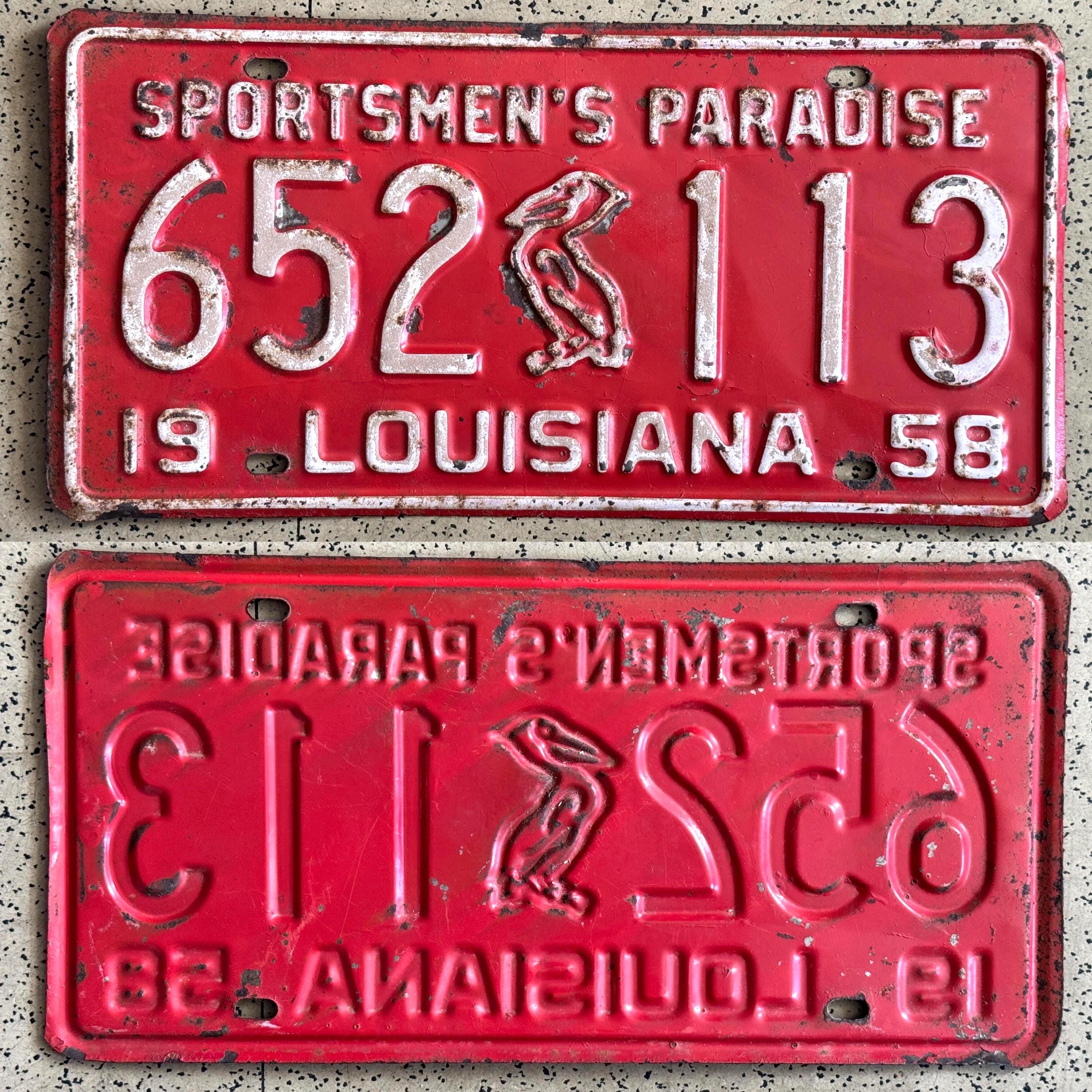 Vintage LOUISIANA License Plates – ALL ORIGINAL Antique Auto Tags - Etsy