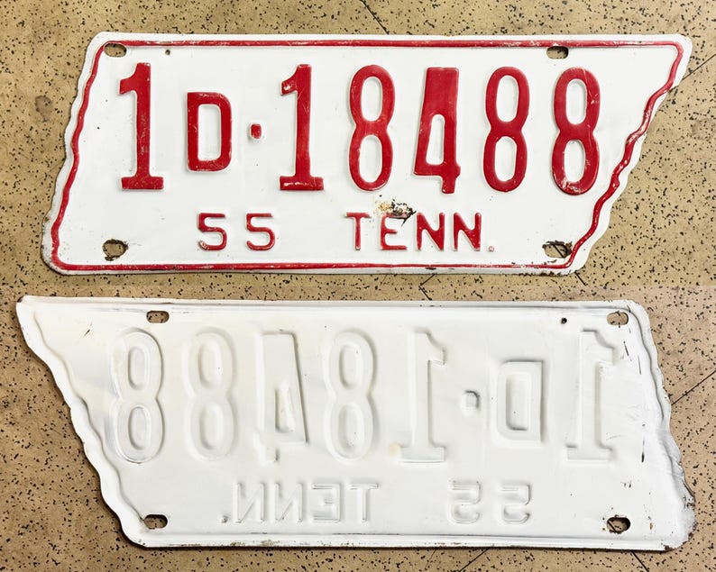 Vintage TENNESSEE License Plates – ALL ORIGINAL Antique Auto Car Tags ...