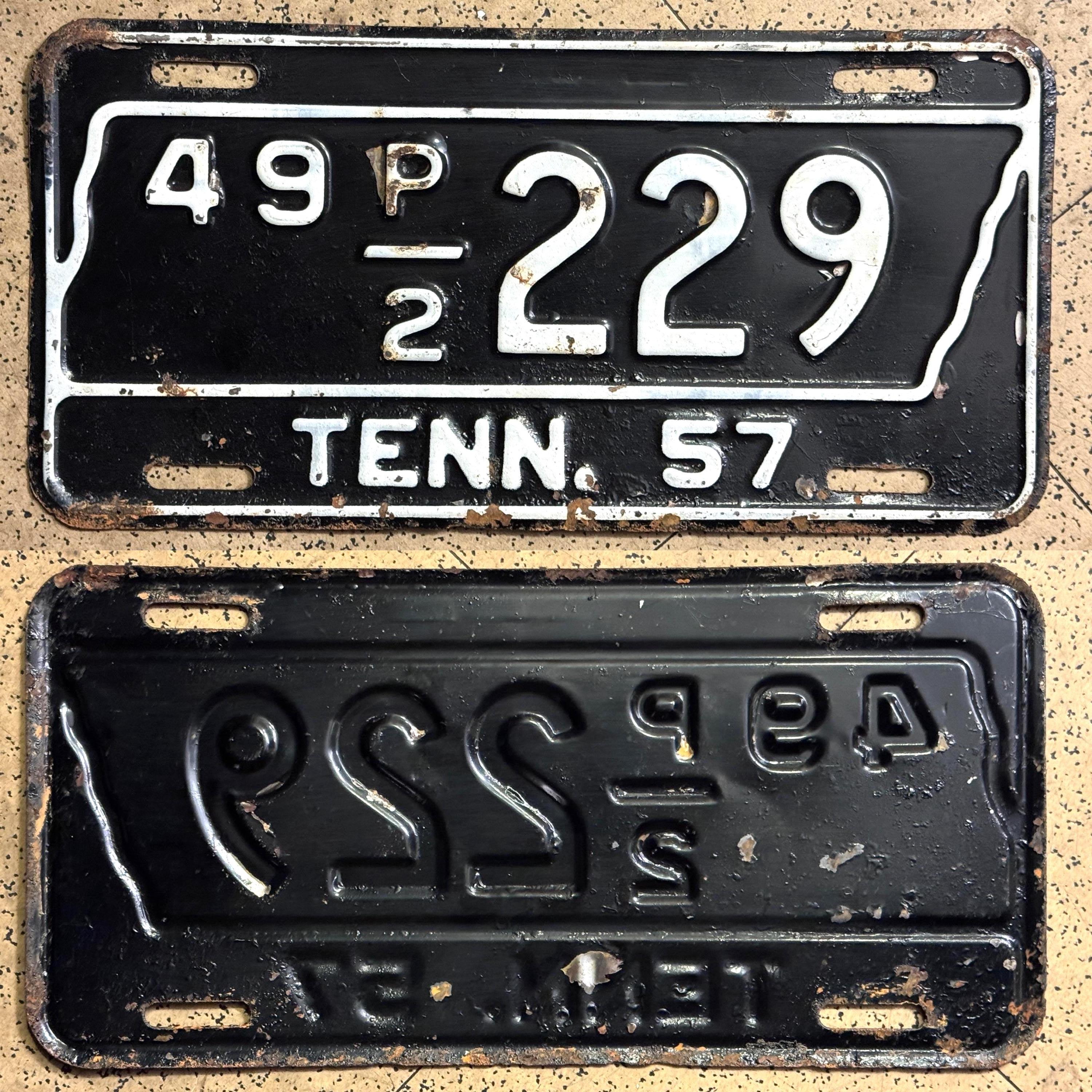 Vintage TENNESSEE License Plates – ALL ORIGINAL Antique Auto Car Tags ...