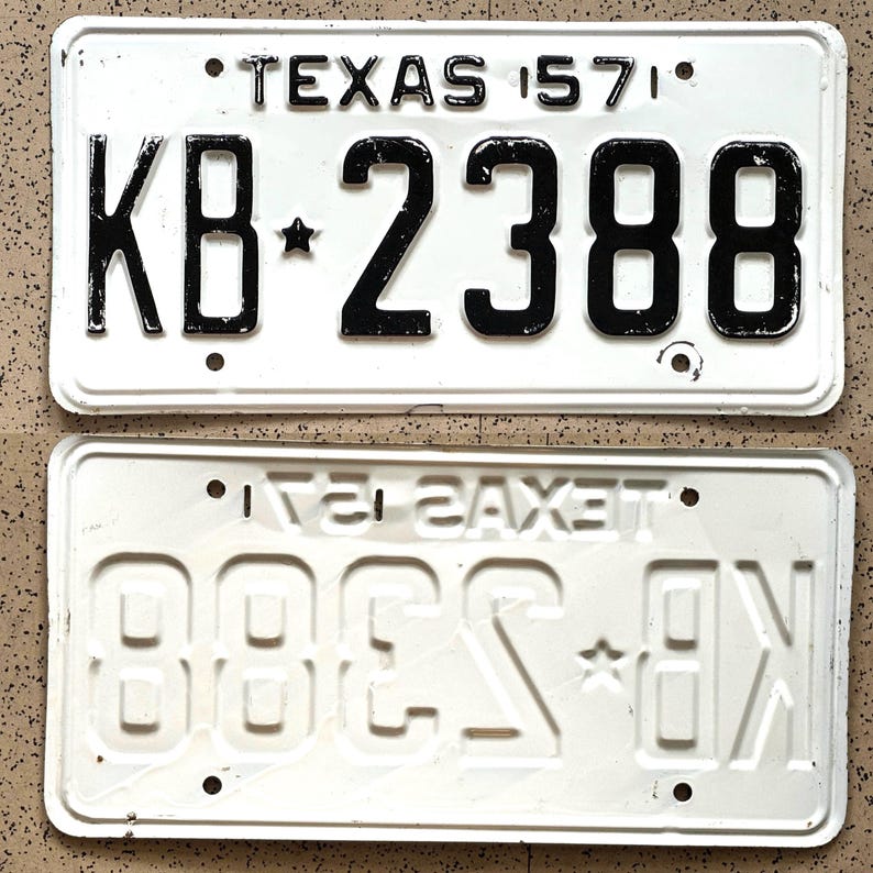Vintage TEXAS License Plates Through 1960 ALL ORIGINAL Antique Auto ...