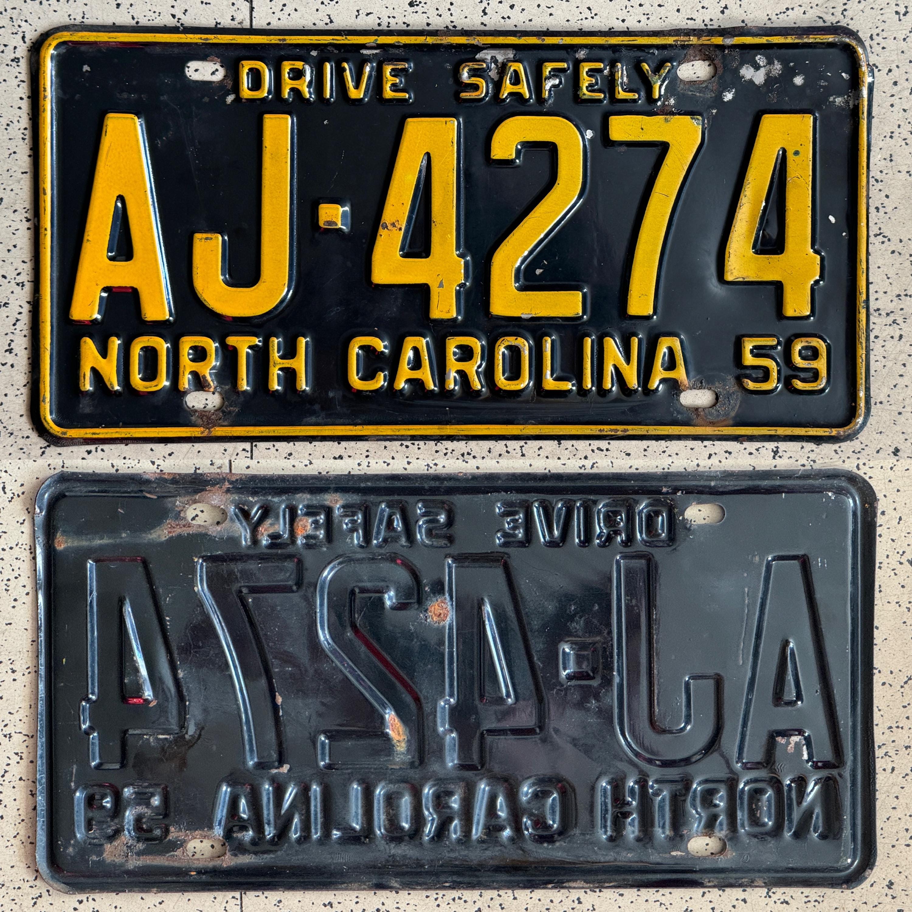 Vintage NORTH CAROLINA License Plates All ORIGINAL Antique Auto Tags - Etsy