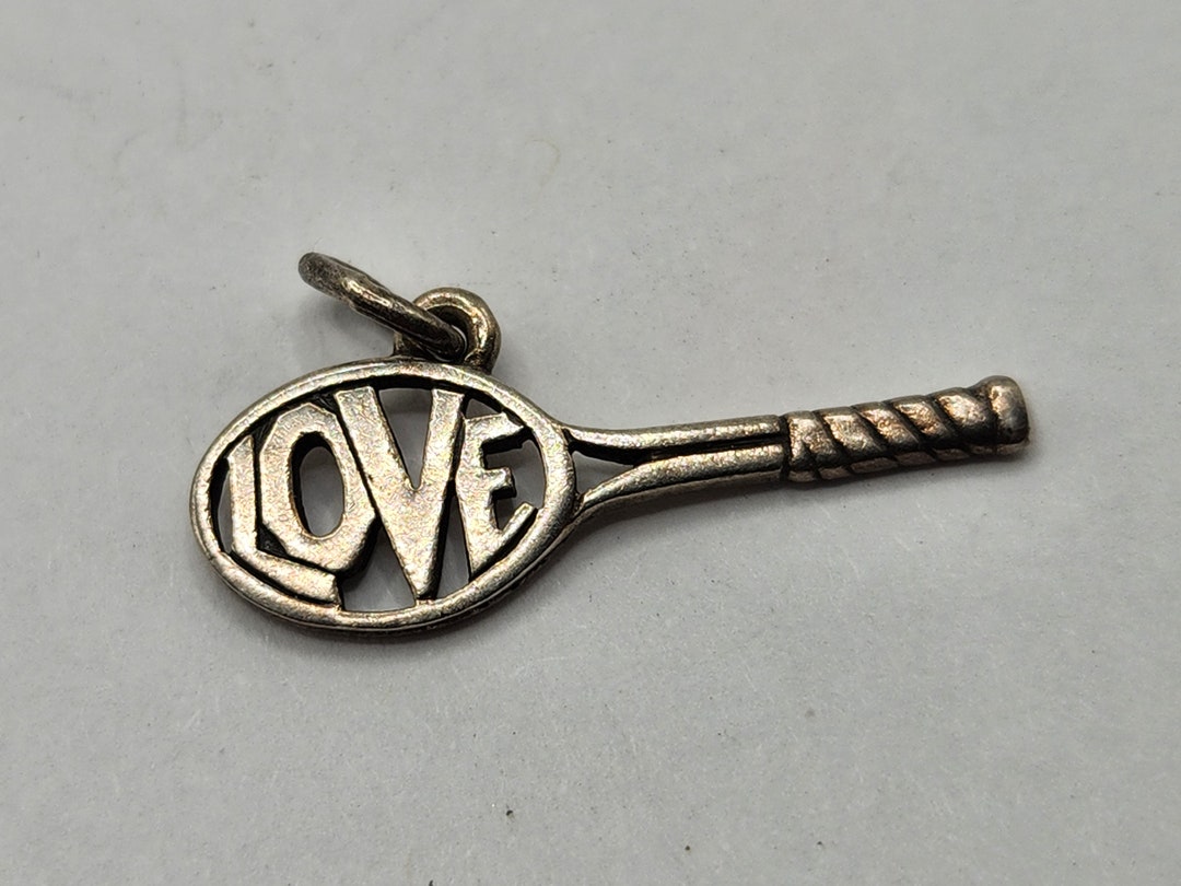 1 RARE RETIRED James Avery Sterling Silver LOVE Tennis Racket Charm ...