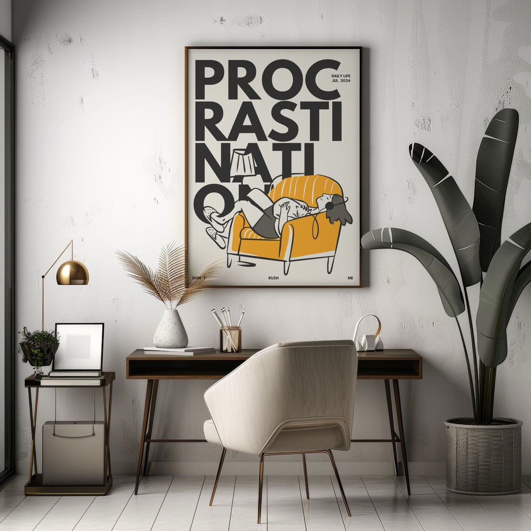 Poster Procrastination Graphic Design A4-A1 - Etsy