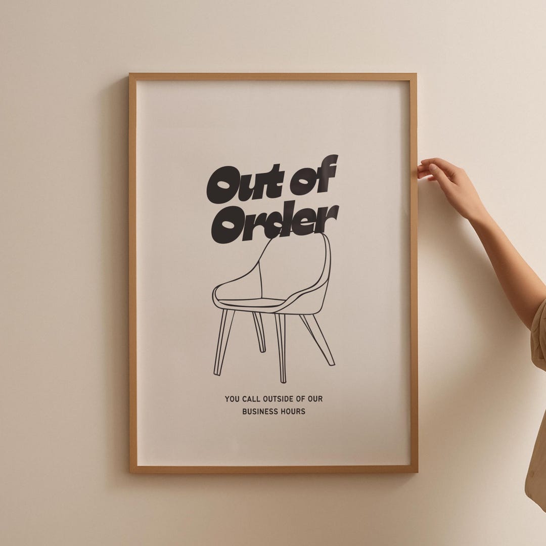Out of Order Poster | Printed Poster or Digital Download | Minimalist ...