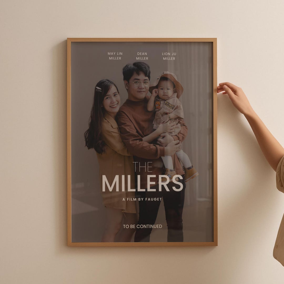 Personalized-family-movie-poster-modern-minimalist-design - Etsy