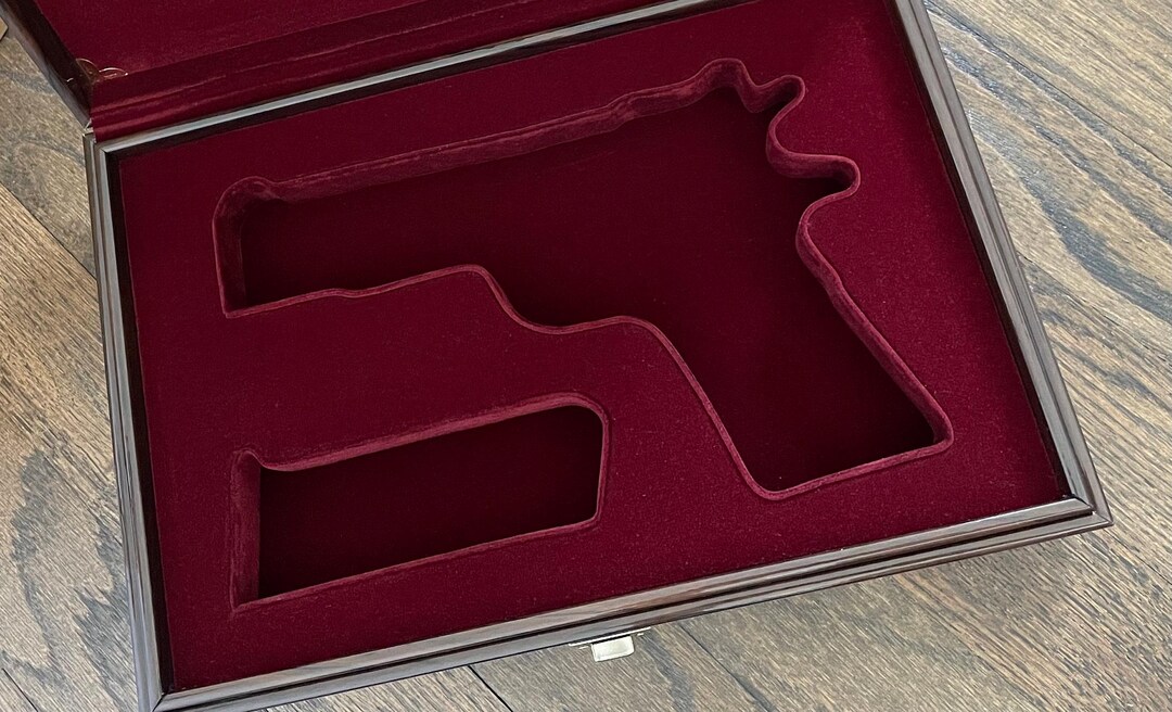 Gun Case for Travel 1911 Storage Handcrafted Hard Cover Case Colt Black ...