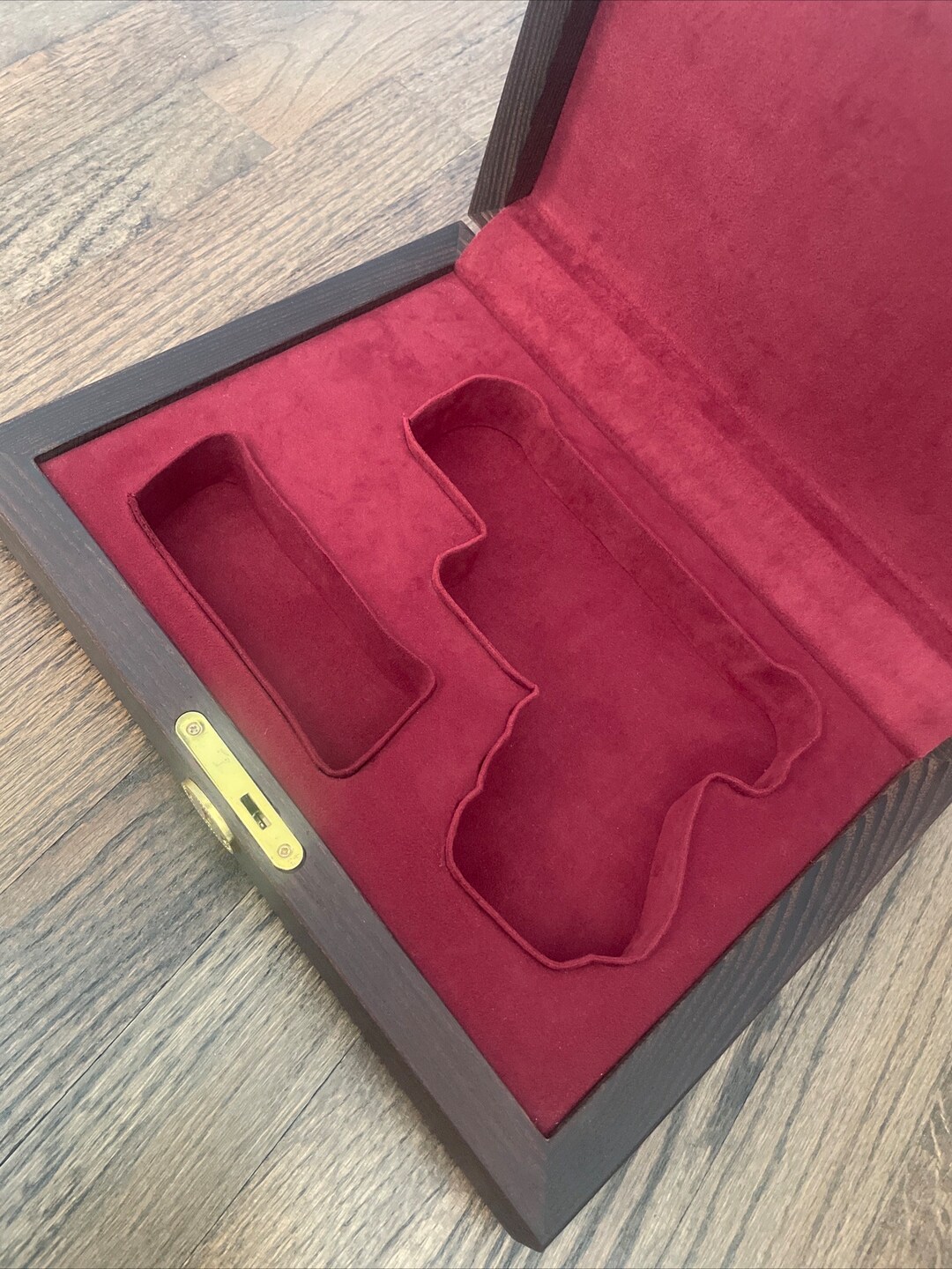 Gun Case Hard Cover Ash Wood & Leather Gun Case Box Handcrafted Custom ...