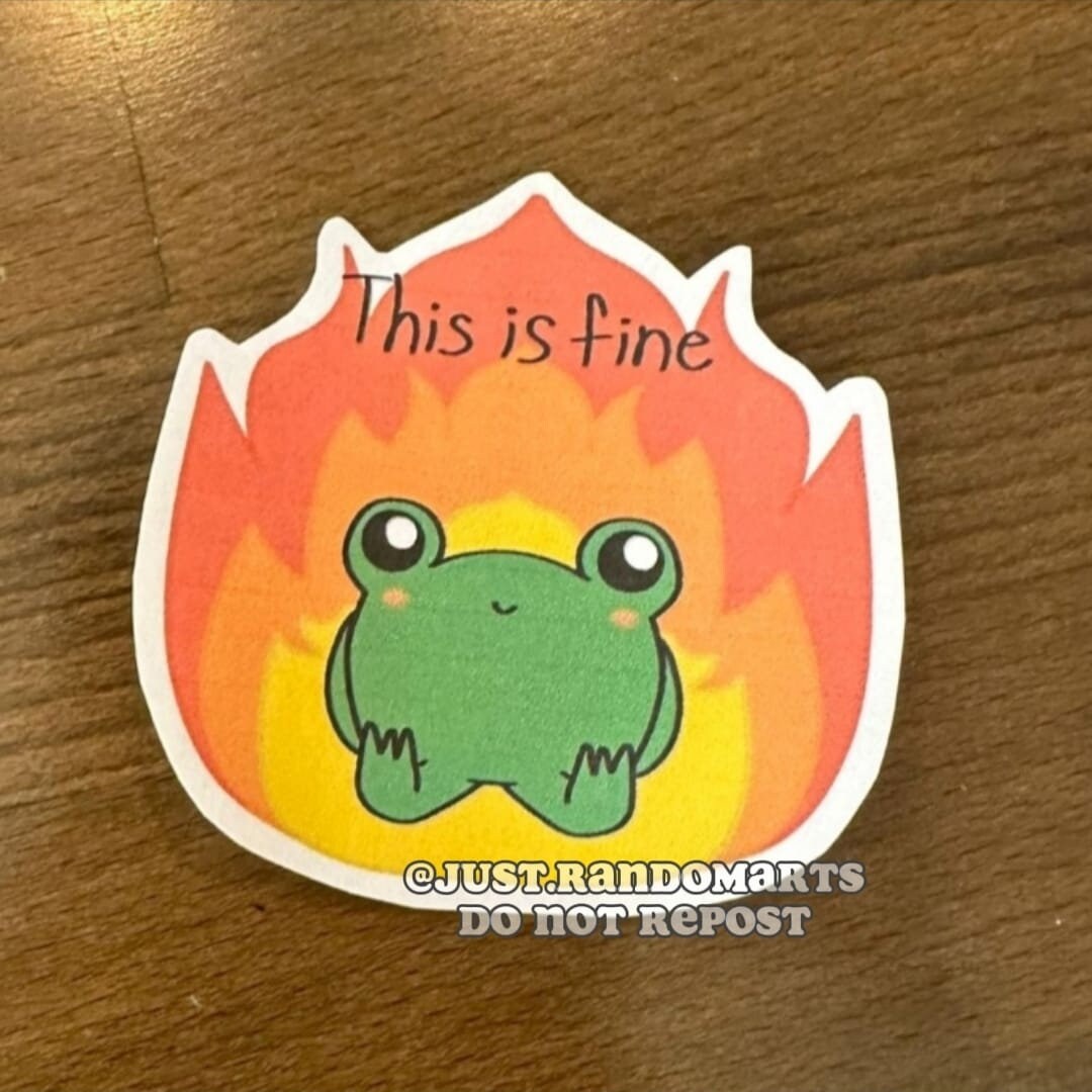 This is Fine Frog Sticker - Etsy