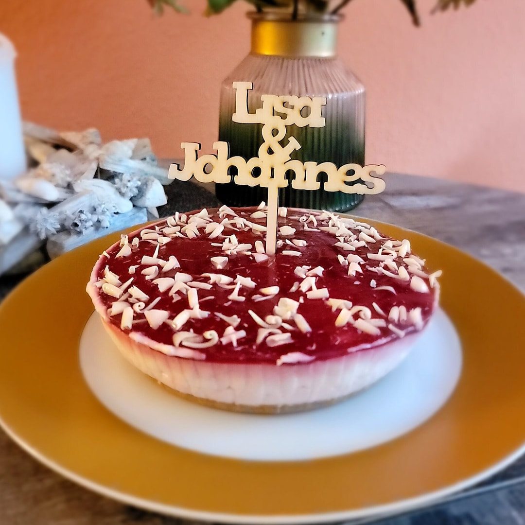Cake Plug / Cake Topper / Cake Plug Wedding / Engagement name & Name ...
