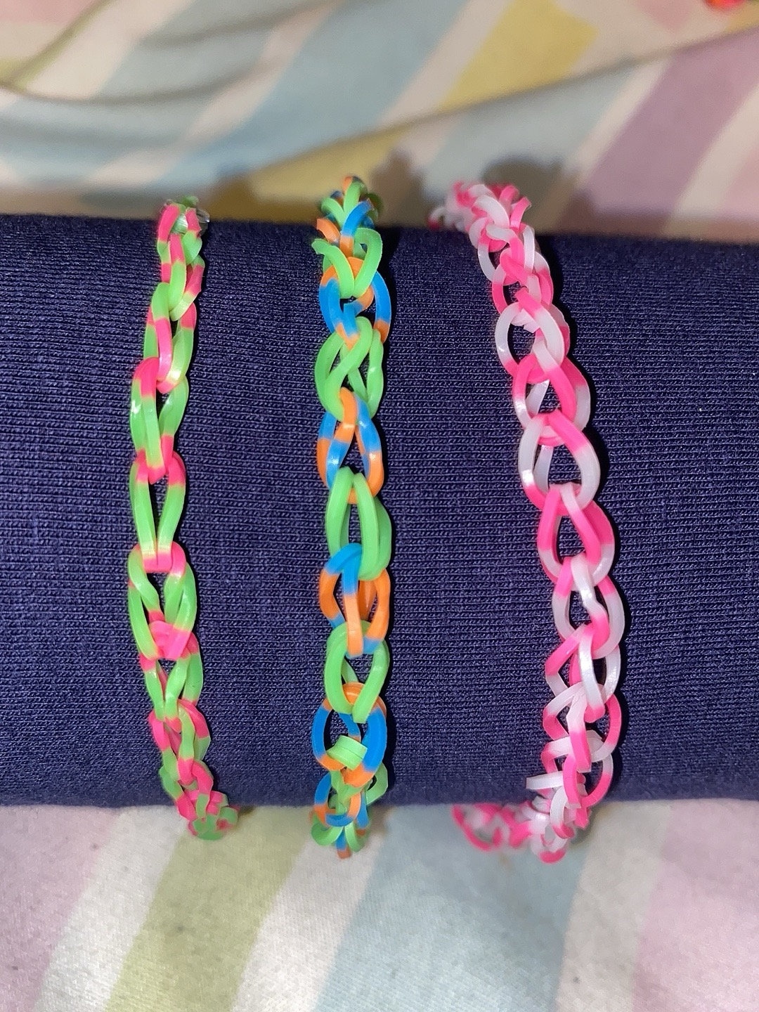 Colourful Loom Band Bracelets - Etsy UK
