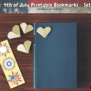 4th of July Printable Bookmarks | Set 5 | Patriotic Sun Design ...