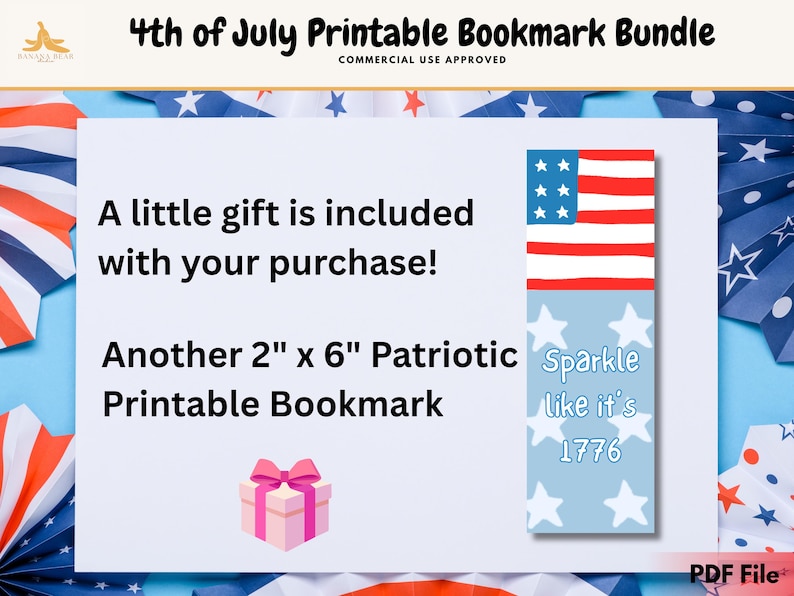 4th of July Bookmark Bundle | 15 Printable Patriotic Bookmarks | Red ...