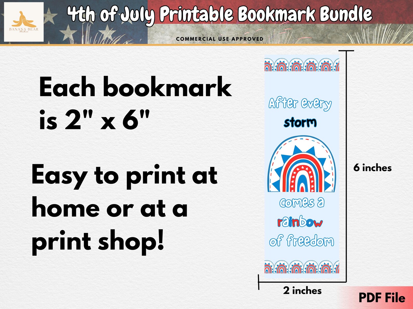 4th of July Bookmark Bundle | 15 Printable Patriotic Bookmarks | Red ...