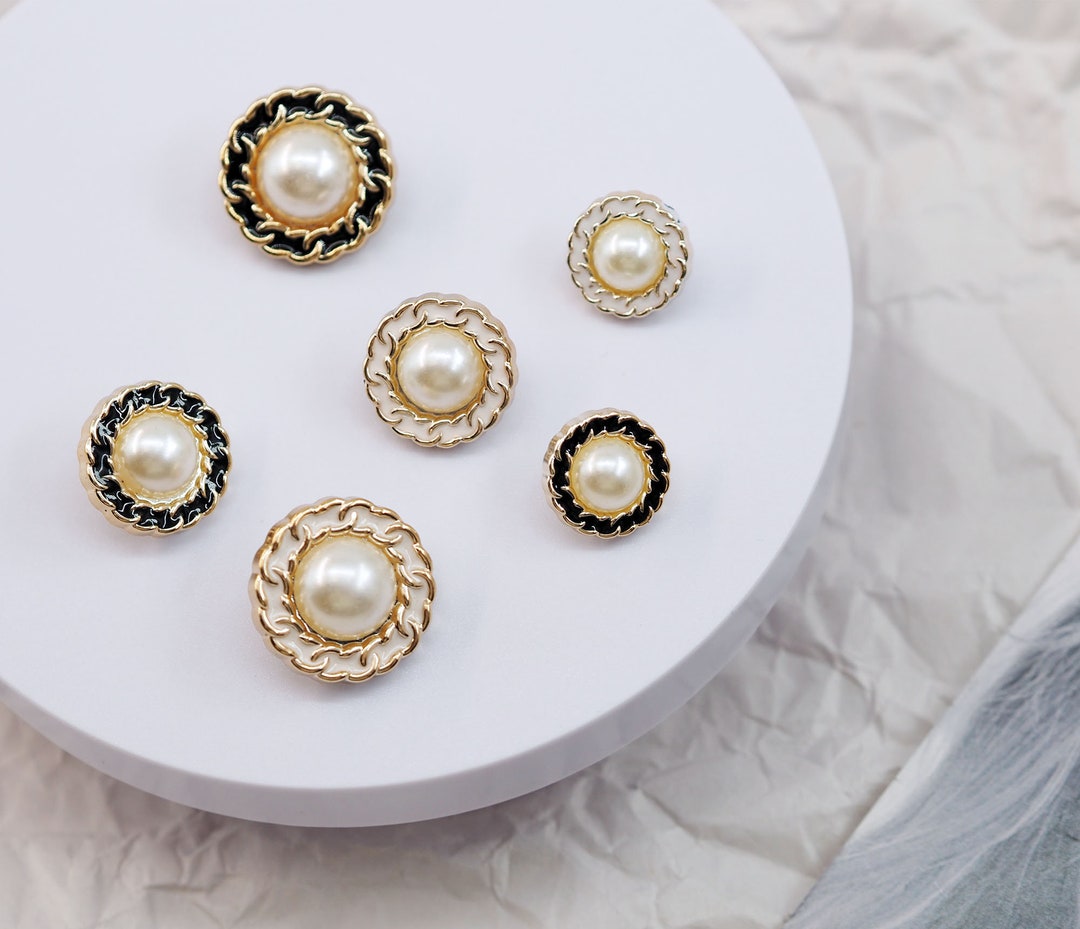 10 Pearl Buttons Versatile Circular Buttons High-end Fashion - Etsy