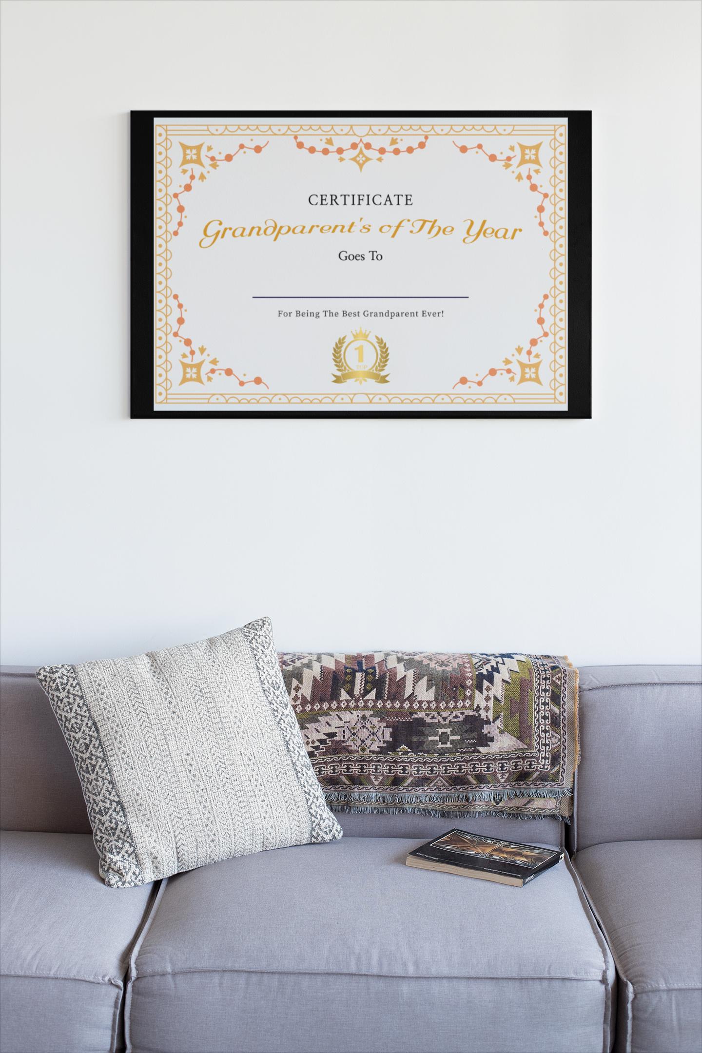 Grandparents Day Printable Certificate - Grandparents Gifts ...