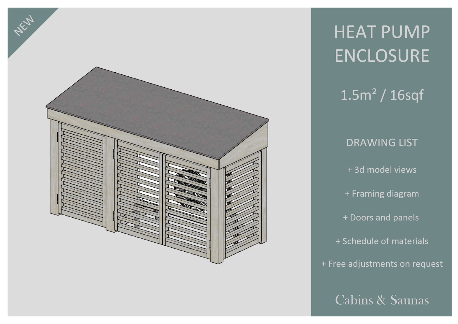HEAT PUMP ENCLOSURE (lean To) - Etsy