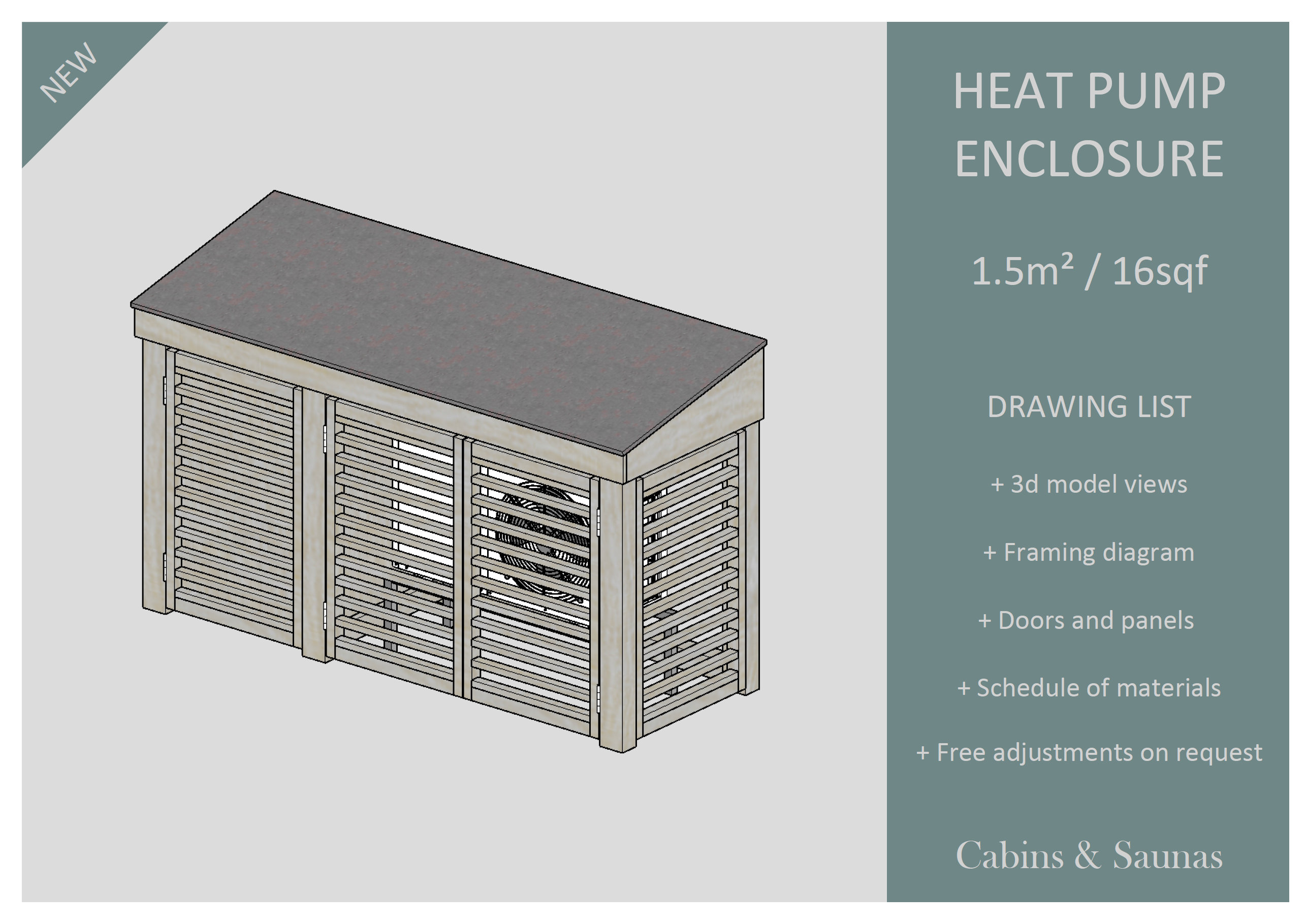 HEAT PUMP ENCLOSURE (lean To) - Etsy