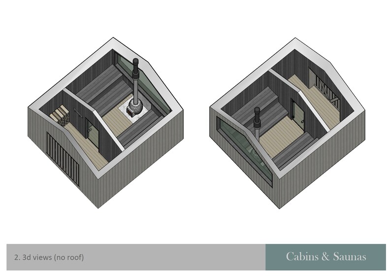 SAUNA BLUEPRINTS, 13x14ft / 4x4.3m, Construction Drawings for a DIY ...