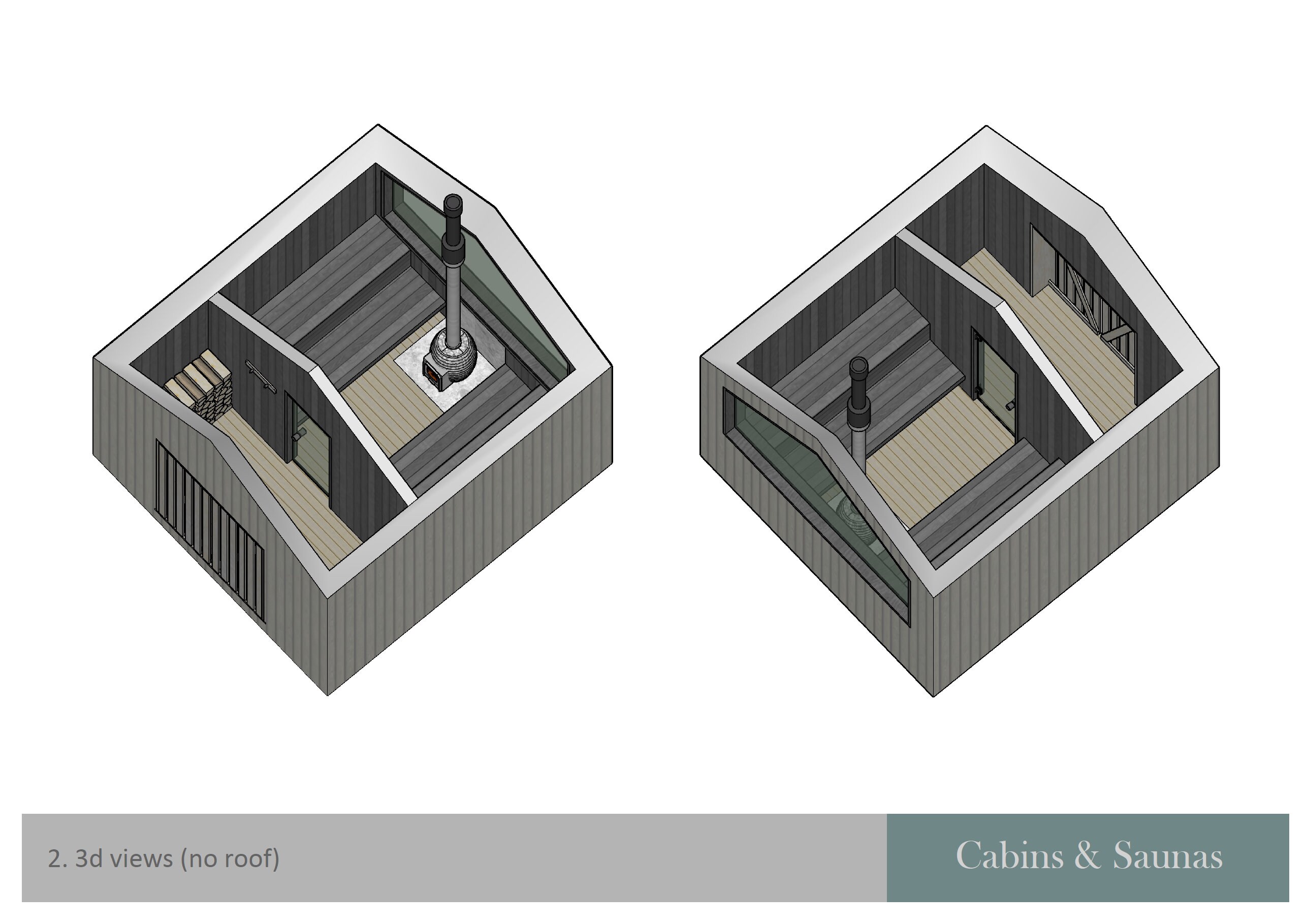 SAUNA BLUEPRINTS, 13x14ft / 4x4.3m, Construction Drawings for a DIY ...