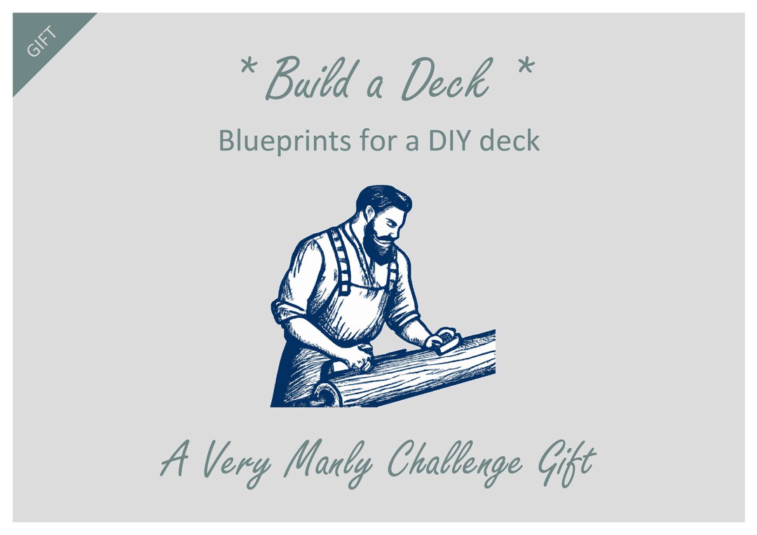 DECK BLUEPRINTS, 11-8 X 16ft /3.56 X 4.87m, Perfect Gift for a DIY ...