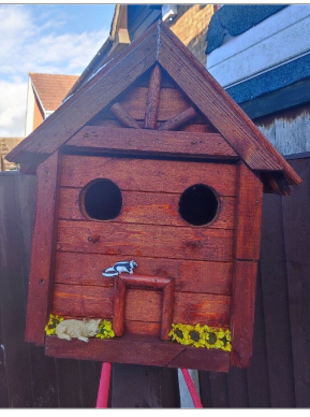 Large Handmade Bespoke Wooden Bird House/ Station/ Feeder - Solid ...
