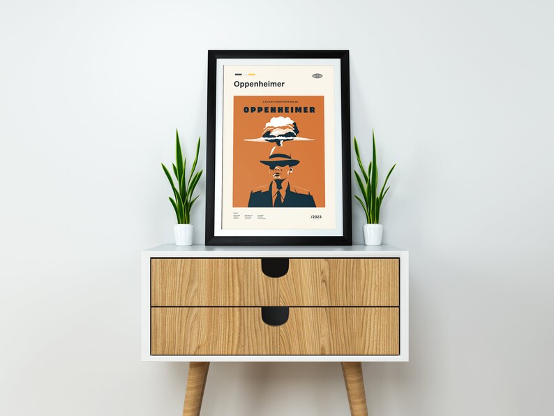 Oppenheimer Poster,oppenheimer Print, Retro Poster, Minimalist Art ...