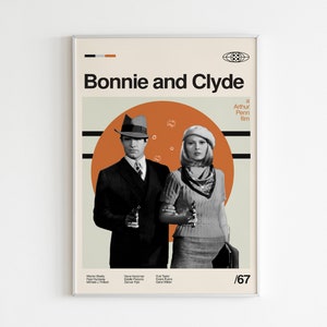 Bonnie and Clyde Poster,bonnie and Clyde Print, Retro Poster ...