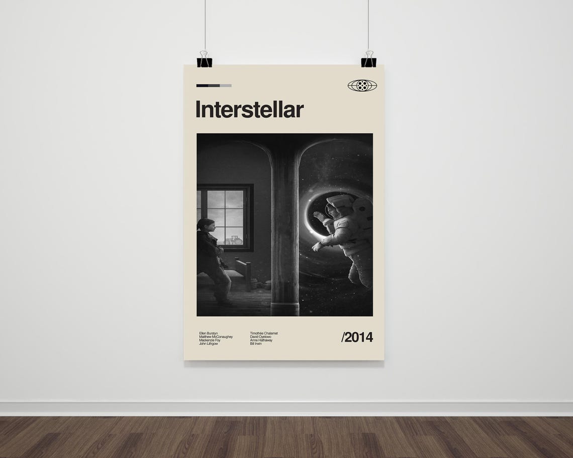 Interstellar Poster,interstellar Print, Retro Poster, Minimalist Art ...
