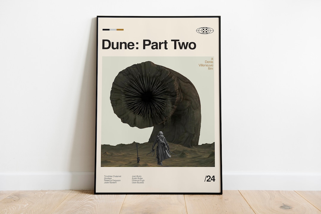 Dune Part Two Poster,dune Part Two Print, Retro Poster, Minimalist Art ...