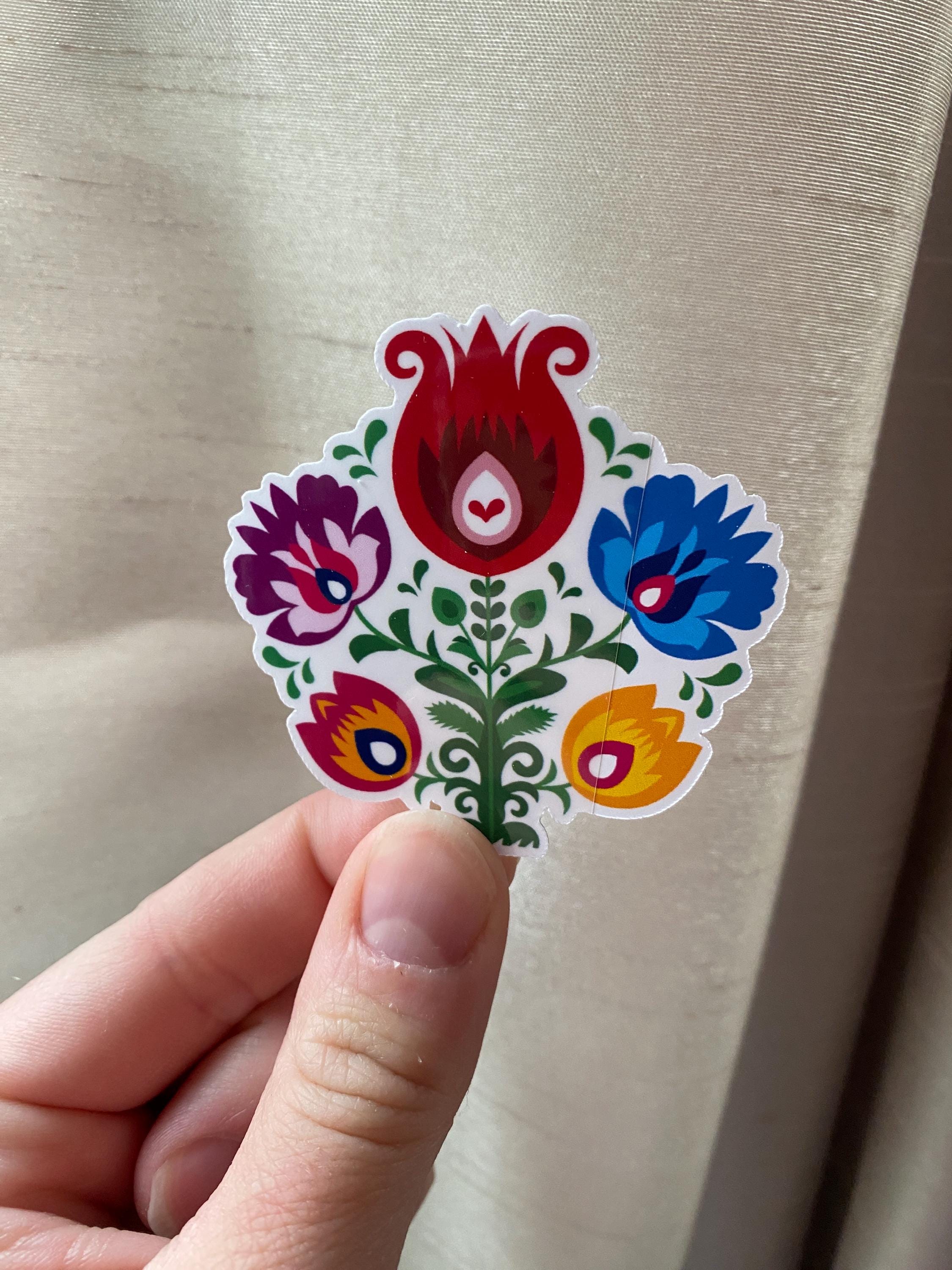 Polish Folk Flower | Polski Wzór Folklorystyczny | Naklejka Sticker - Etsy
