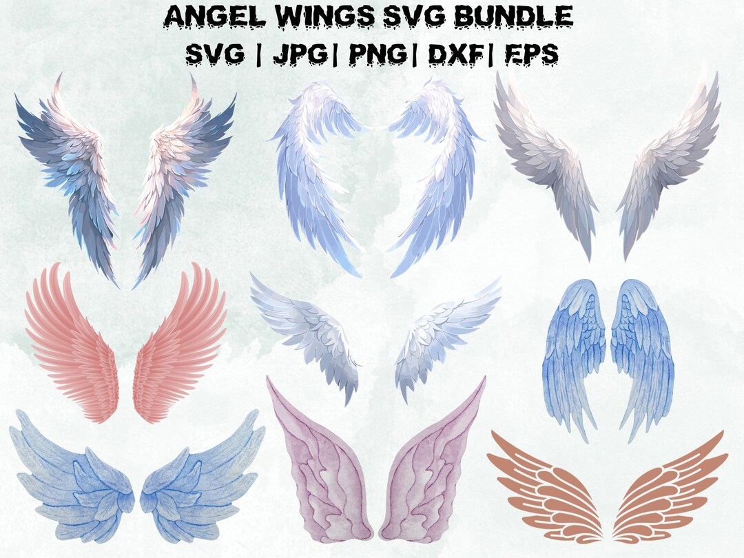 Alas de ángel svg, ángel svg, alas svg, forma de ala, alas de ángel ...