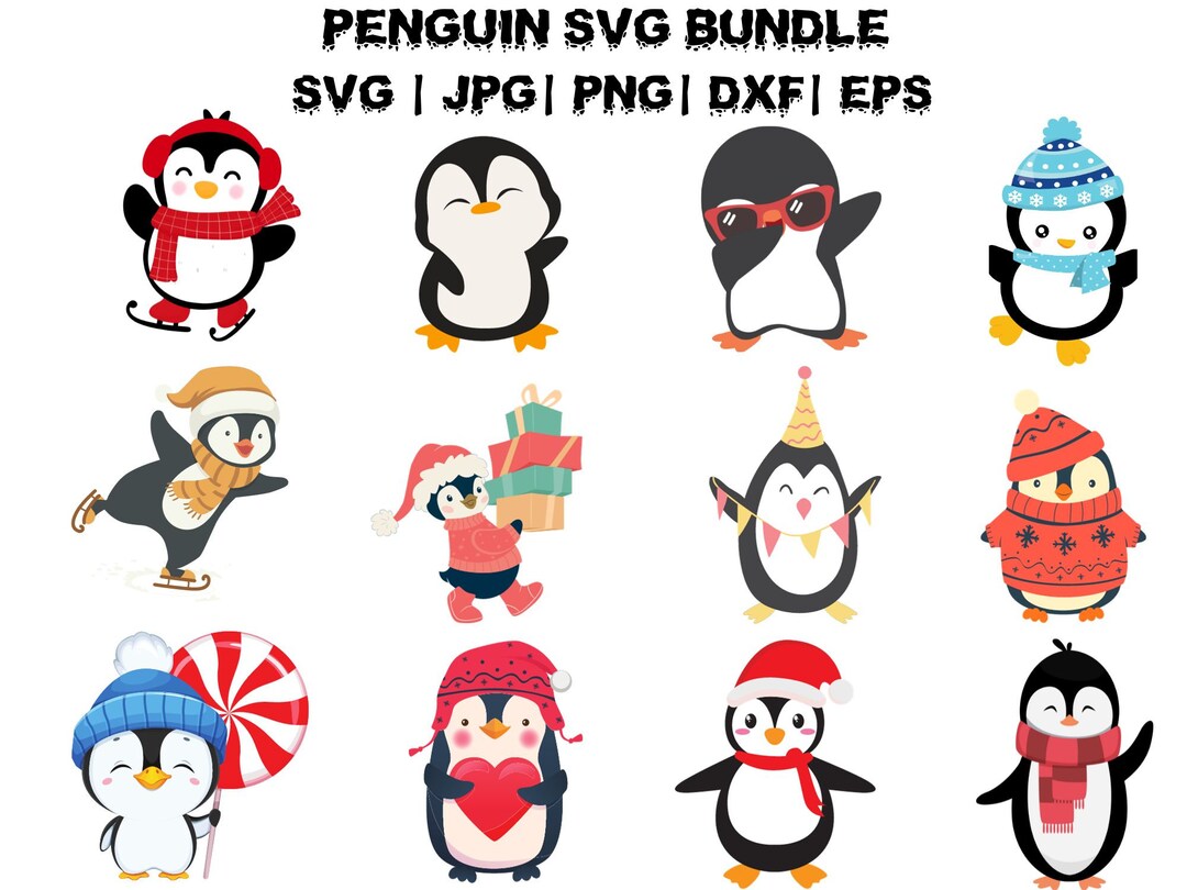 Penguin SVG Bundle , Penguin PNG Bundle , Penguin Clipart , Penguin SVG ...