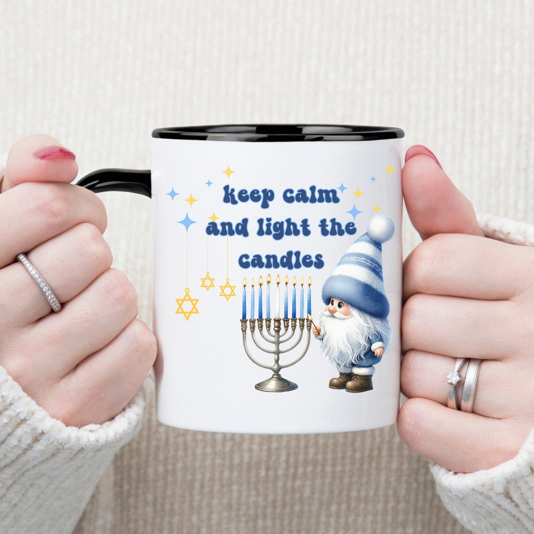 Festive Hanukkah Mug With Menorah Design Perfect Holiday Gift, Hanukkah ...