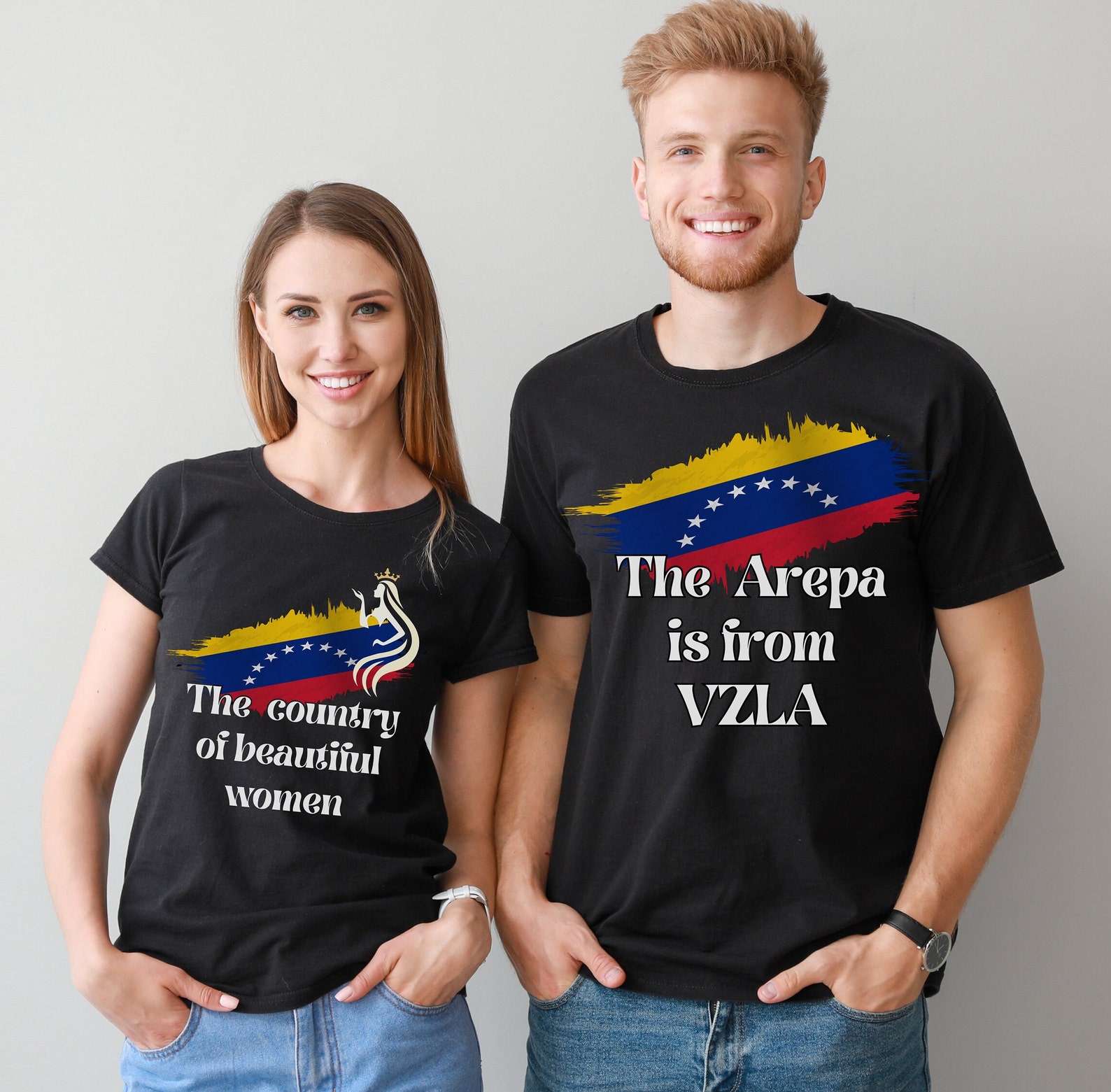 Camiseta Con La Bandera De Venezuela- La Arepa Es De Venezuela ...