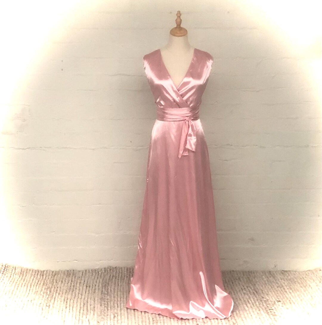 Stunning Satin Infinity Dress, Womens Maxi Dress, Soft Full Length Boho ...