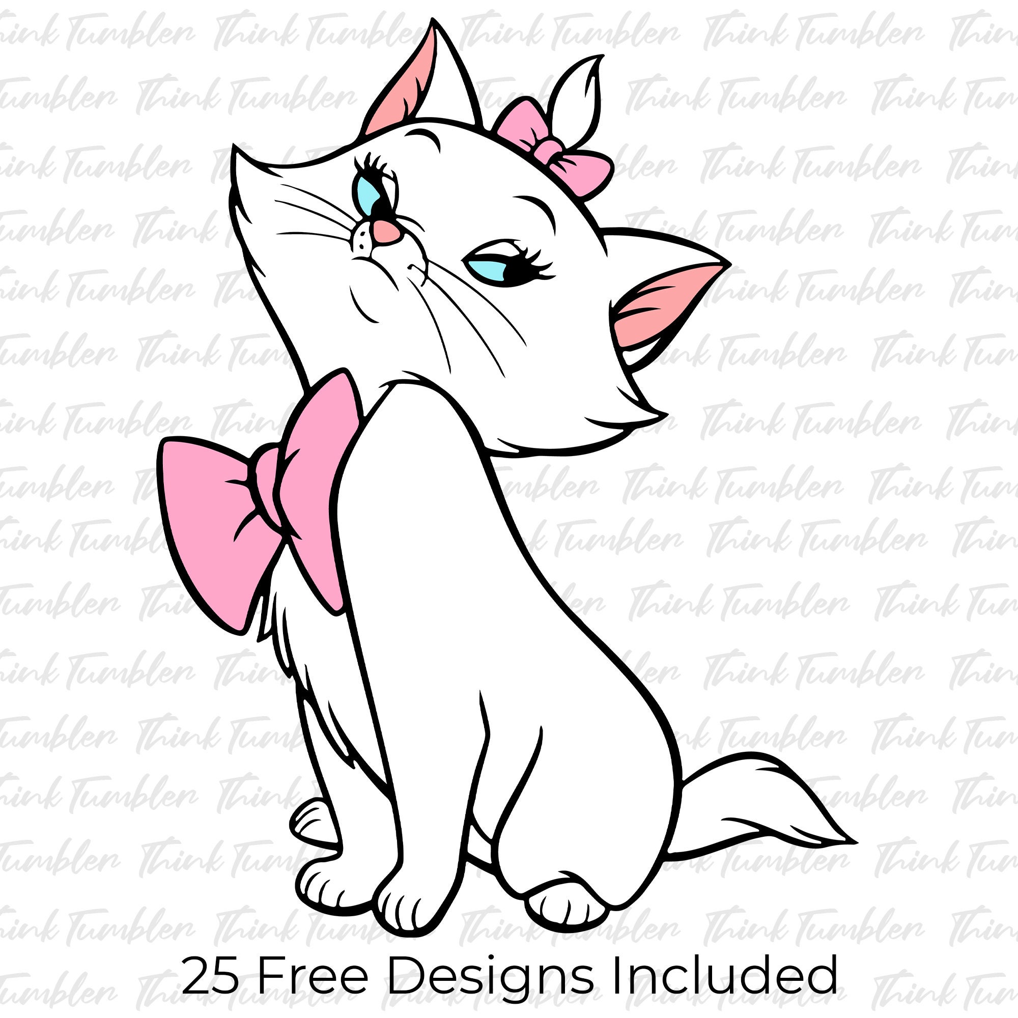 Marie Cat Svg Aristocats Disneyland Ears Svg Aristocats Clip Art Files ...