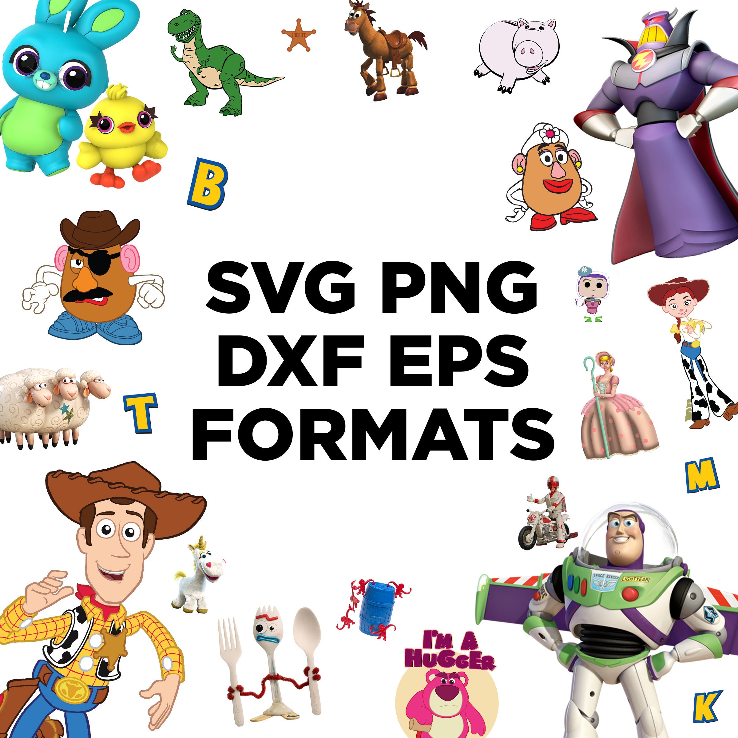 Mega Bundle Svg, Toy Story PNG, Toy Story Clipart, Disneyland Ears ...