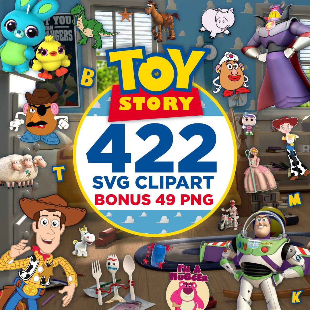 Mega Bundle Svg, Toy Story PNG, Toy Story Clipart, Disneyland Ears ...
