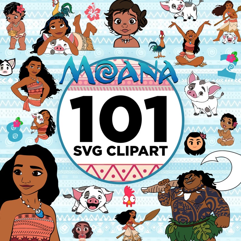 Bundle Moana Svg, Moana Clipart, Moana SVG, Moana PNG, Moana Birthday ...