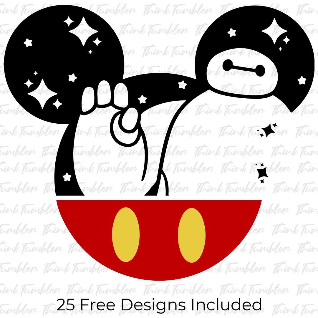 Baymax Svg Clip Art Files, Big Hero 6, Disneyland Ears, Digital ...