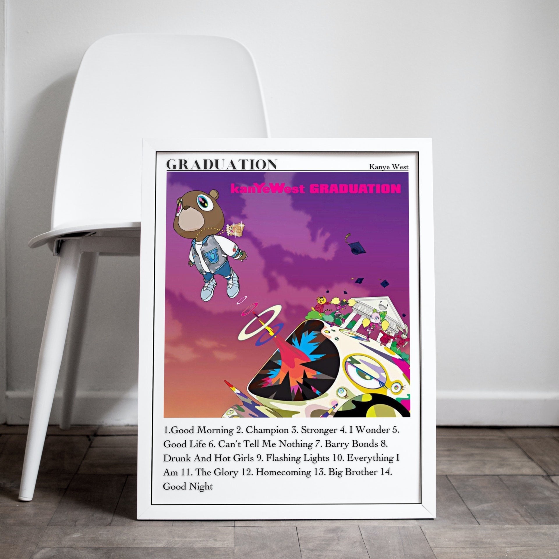 Kanye West Graduation Poster Print Wall Art Music - Etsy